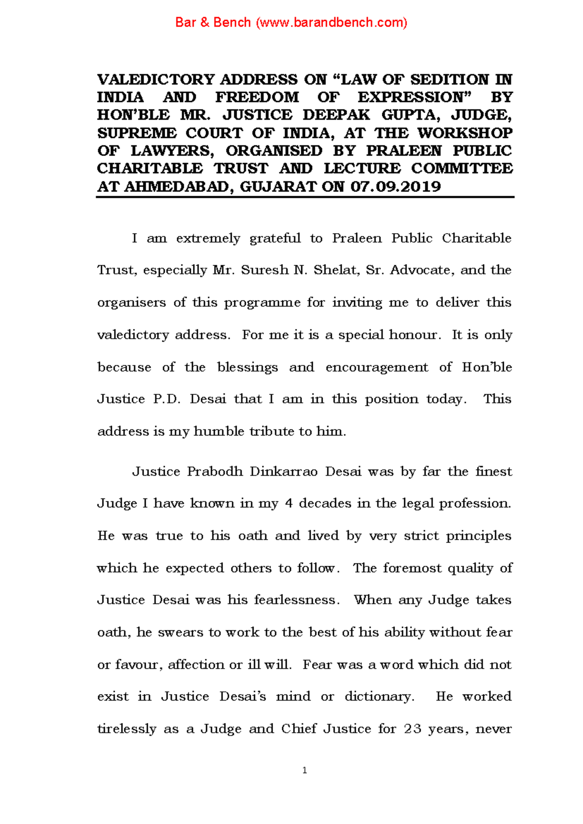Justice-Deepak-Gupta-speech-on-sedition - VALEDICTORY ADDRESS ON “LAW ...