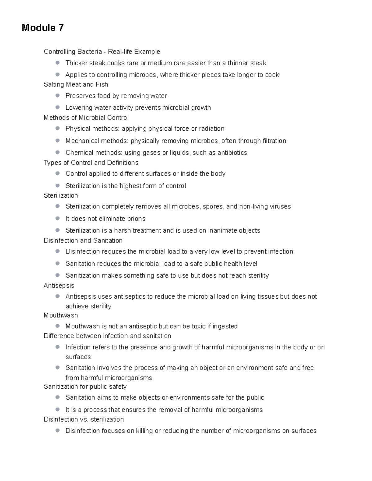 BMSC210- MOD7 - mod 7 - Module 7 Controlling Bacteria - Real-life Example Thicker steak cooks ...