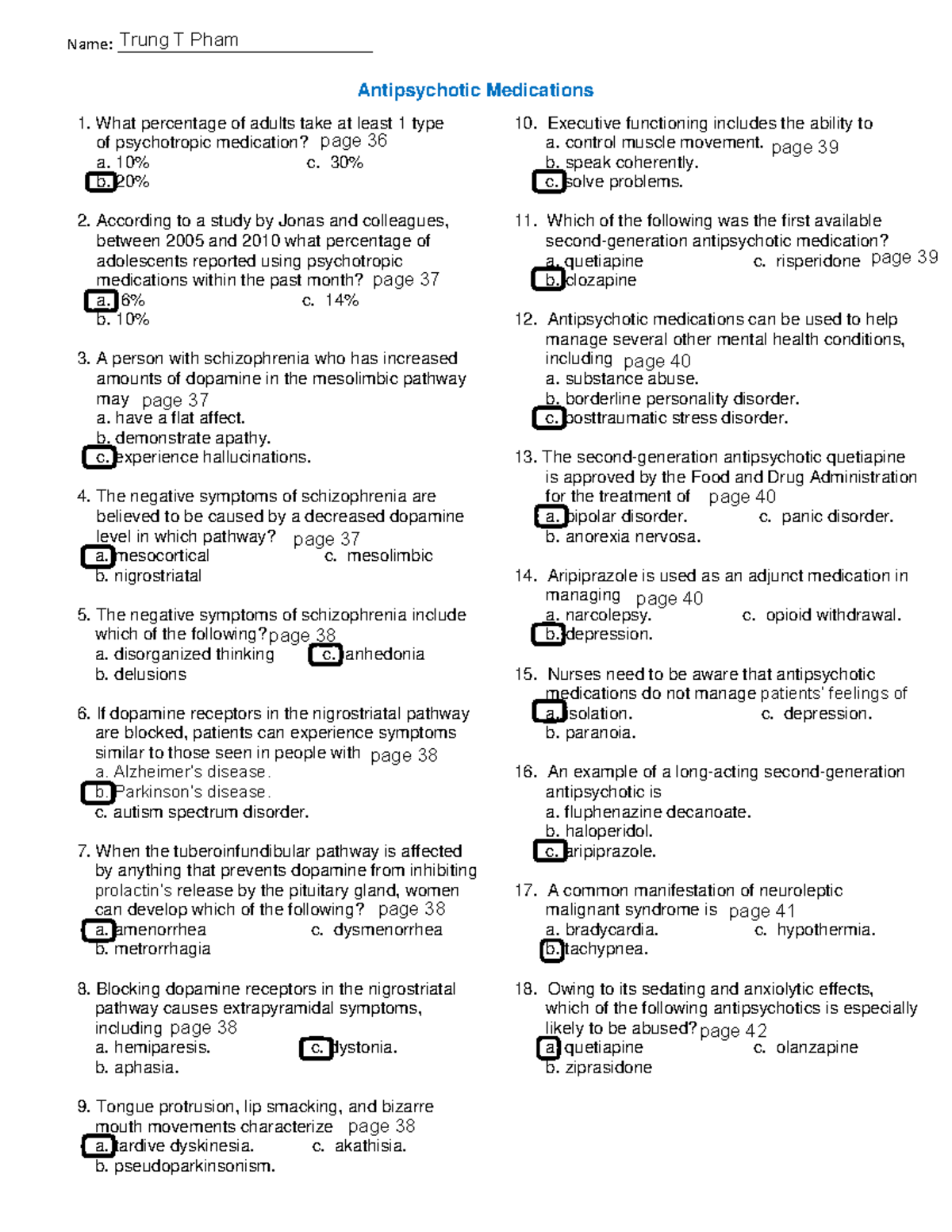 Antipsychotic Medications Questions-3-1-2 - Name ...
