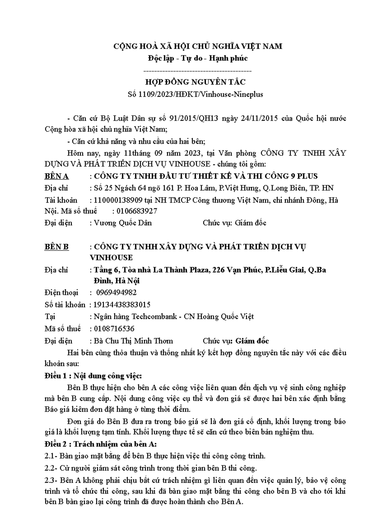 02. Hợp đồng - sdcv sdv sdv sd sd - CỘNG HOÀ XÃ HỘI CHỦ NGHĨA VIỆT NAM ...