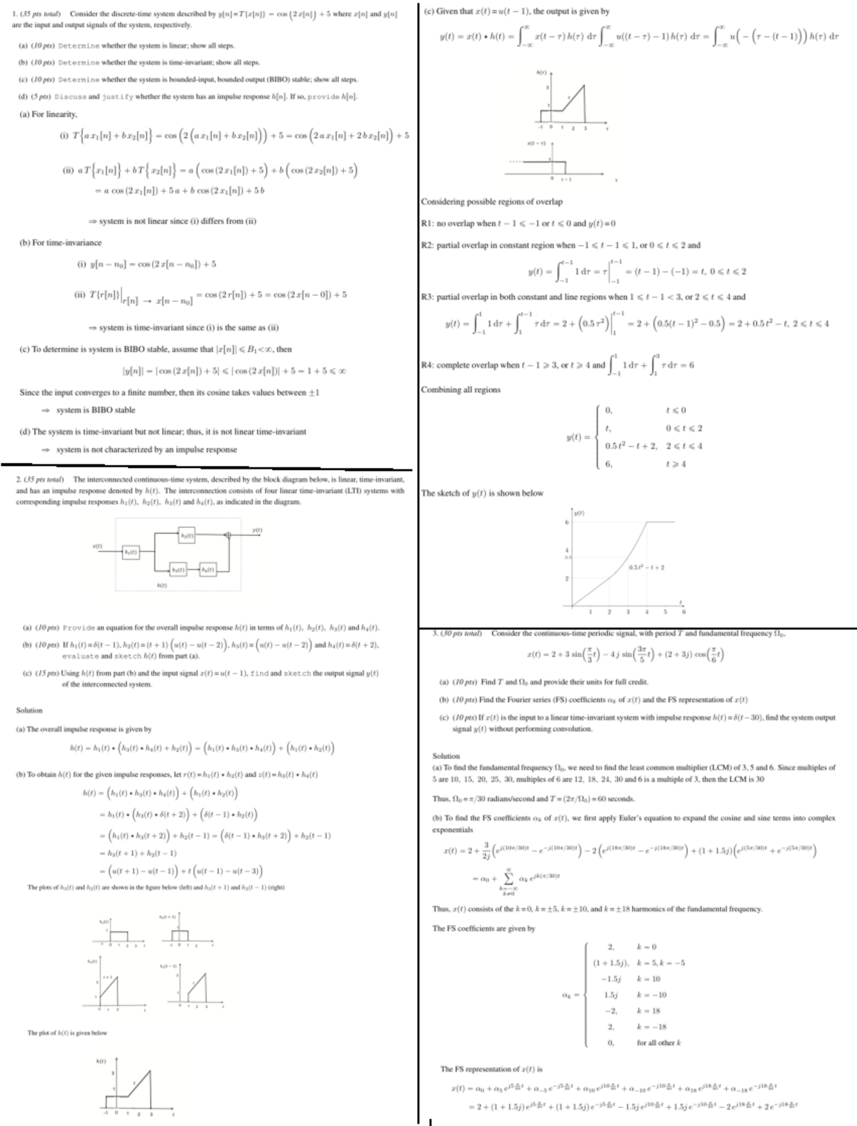 Signals cheat sheet - Studocu