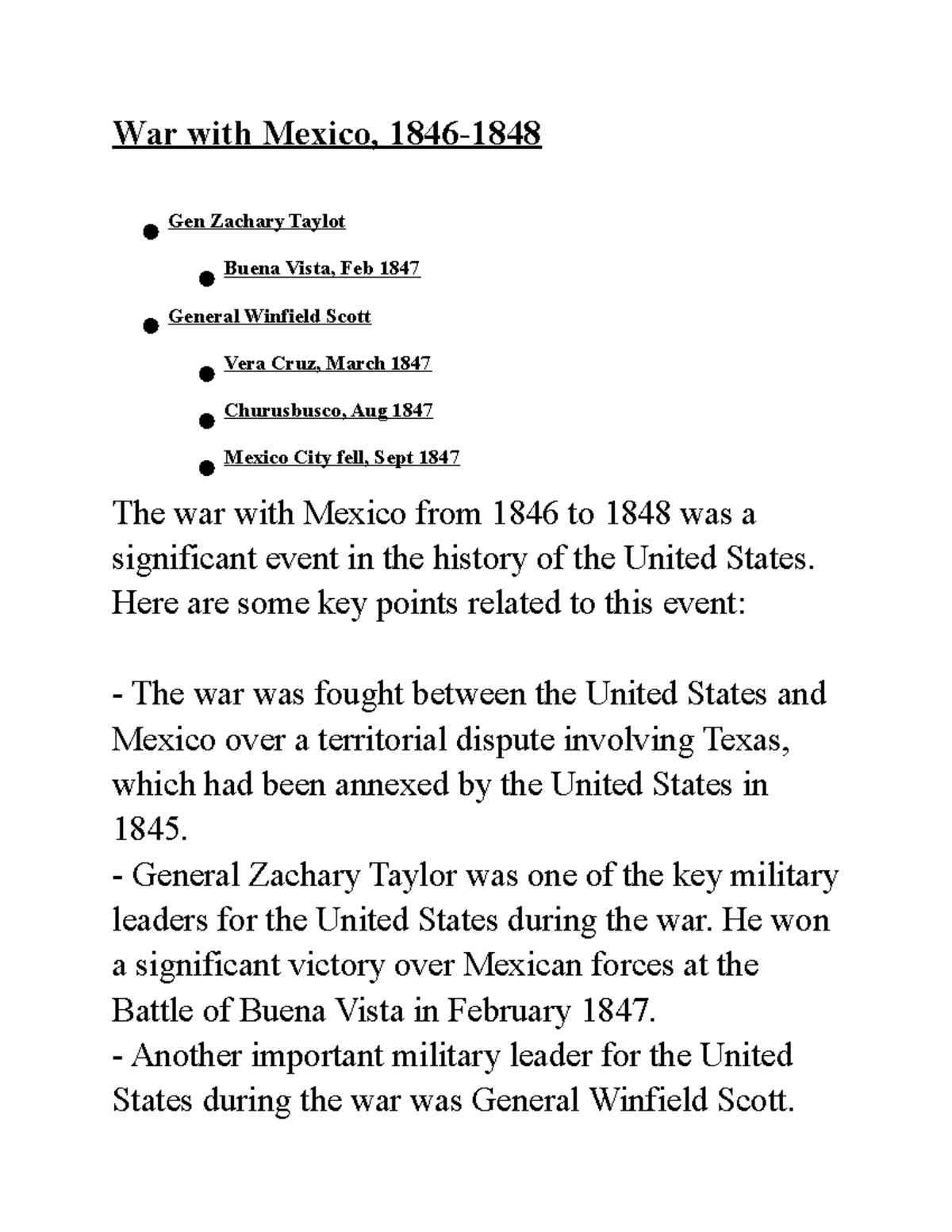 22222 War with Mexico, 1846-1848 significance in today's society - War ...