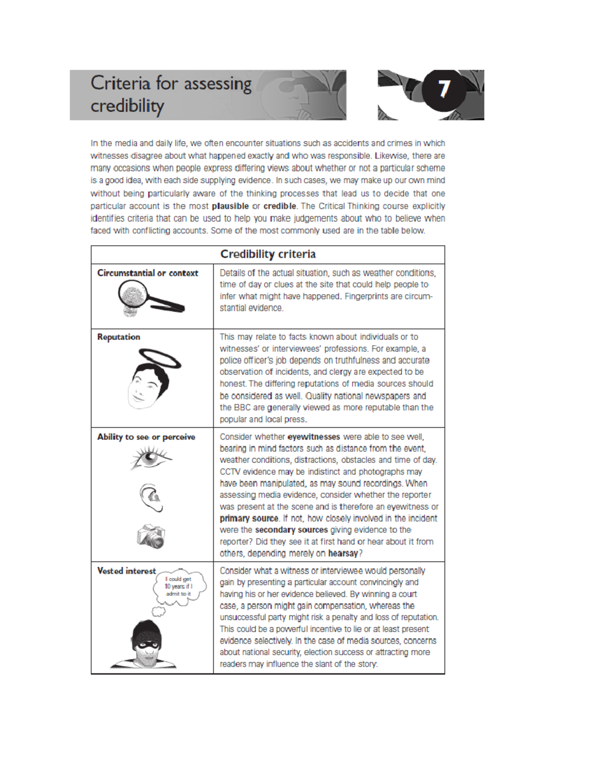 Assessing Credibility - ASSIGNMENT: - Studocu