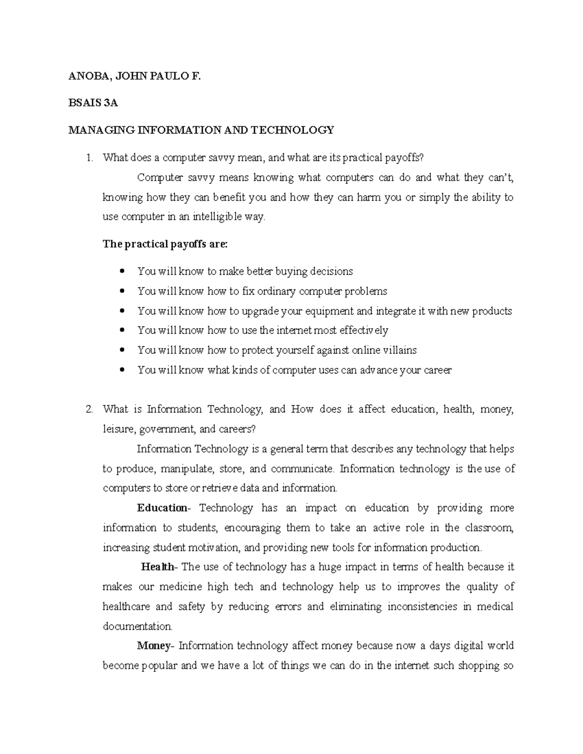 Anoba,John Paulo F.- Bsais 3A-Assessment Quiz 1 - ANOBA, JOHN PAULO F ...