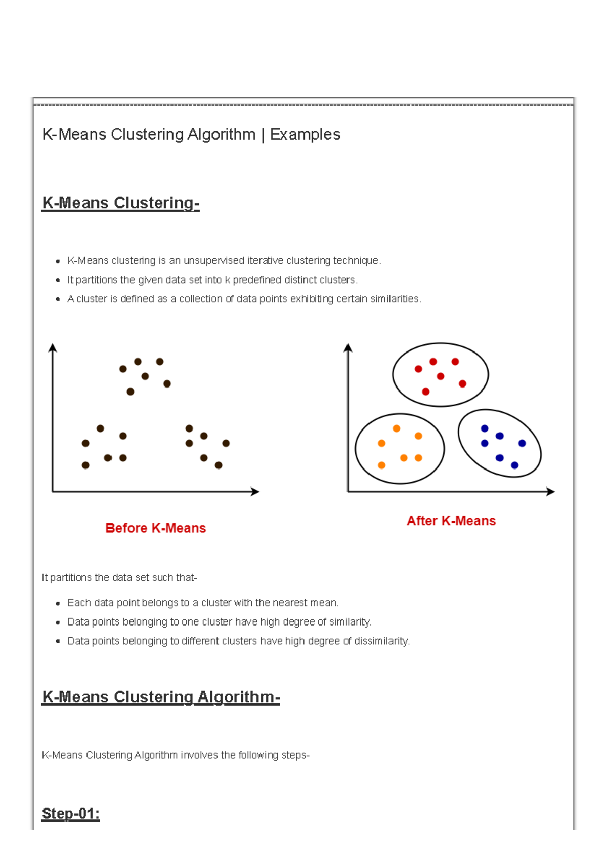 21-Numerical problems for K means clustering-19-03-2024 - Pattern Recognition Tag: K Means - Studocu