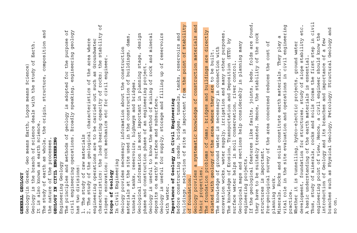 General- Geology - GENERAL GEOLOGY Geology(in Greek, Geo means Earth ...