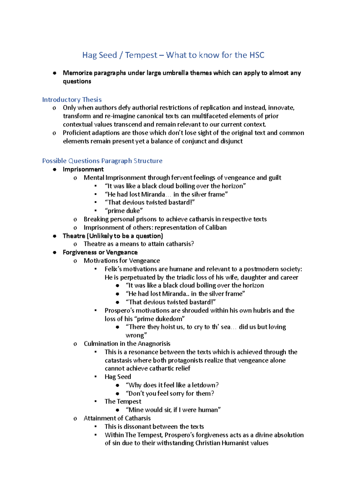 Jason Module A Hag Seed Tempest - Hag Seed / Tempest – What to know for ...
