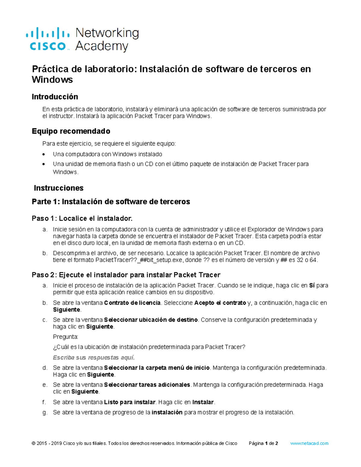 3.1.2.7 Lab - Install Third-Party Software in Windows - Arquitectura de ...