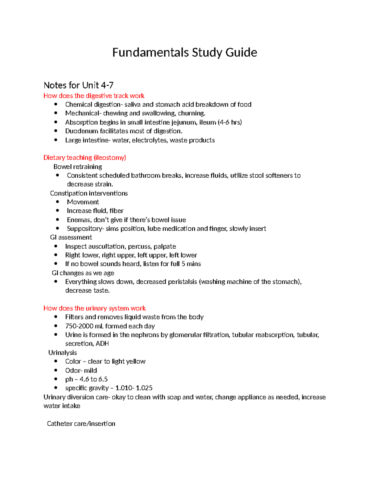 Fundamentals Study Guide - Fundamentals Study Guide Notes for Unit 4 ... Fundamentals Study Guide - Fundamentals Study Guide Notes for Unit 4 ...