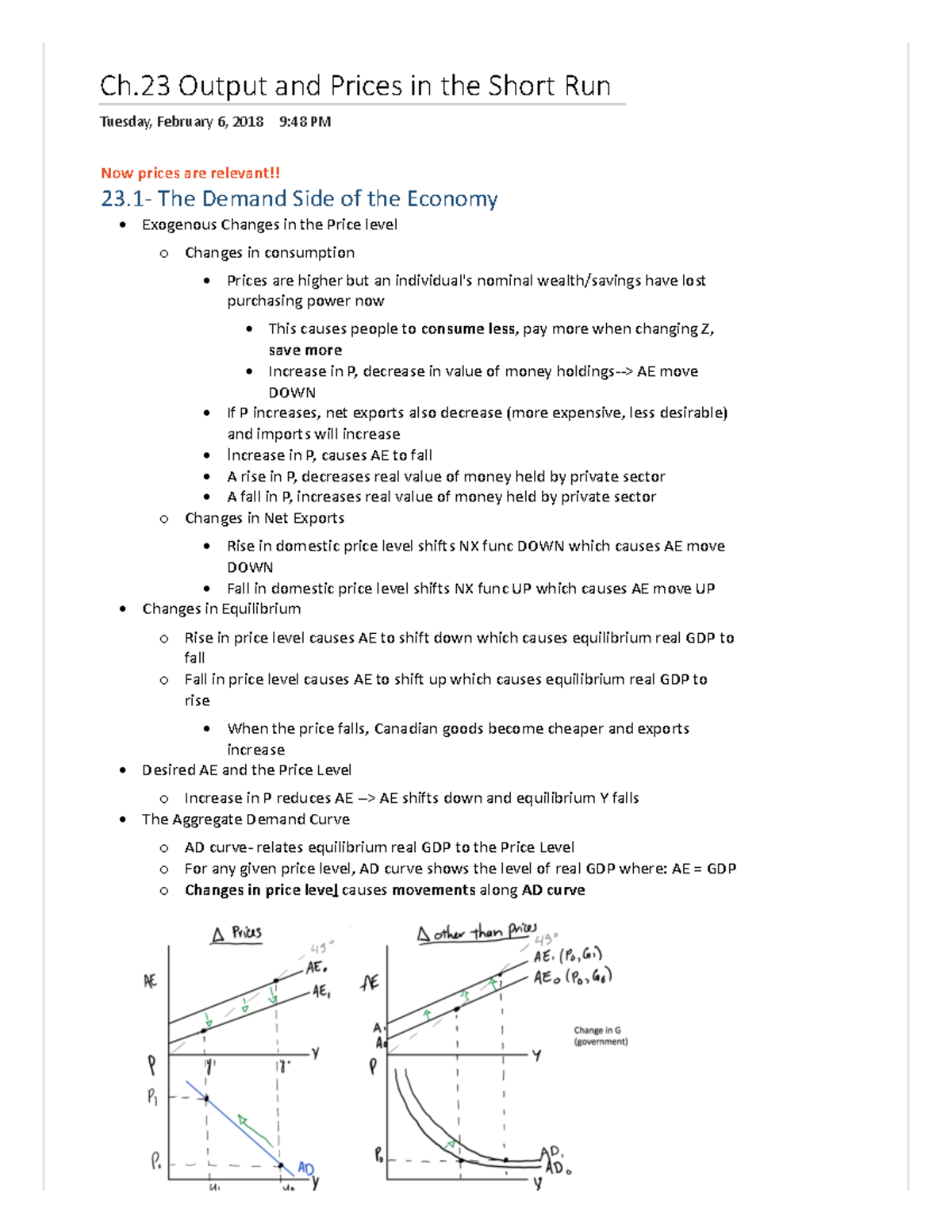 Ch 23 Output And Prices In The Short Run Ch Output And Prices In The