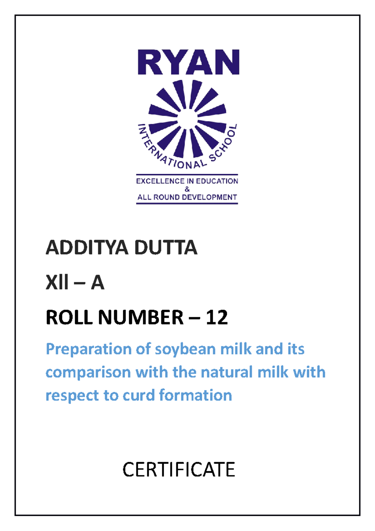 CHEM - sssssssssssssssssssssssssssss - ADDITYA DUTTA Xll – A ROLL ...