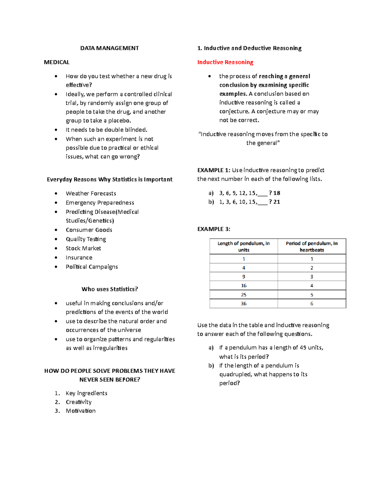 MMW Reviewer - DATA MANAGEMENT MEDICAL How do you test whether a new ...