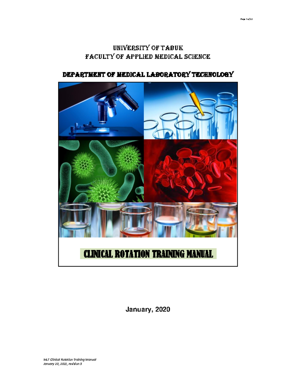 Clinical Rotation Training Manual 2021 - MLT Clinical Rotation Training ...