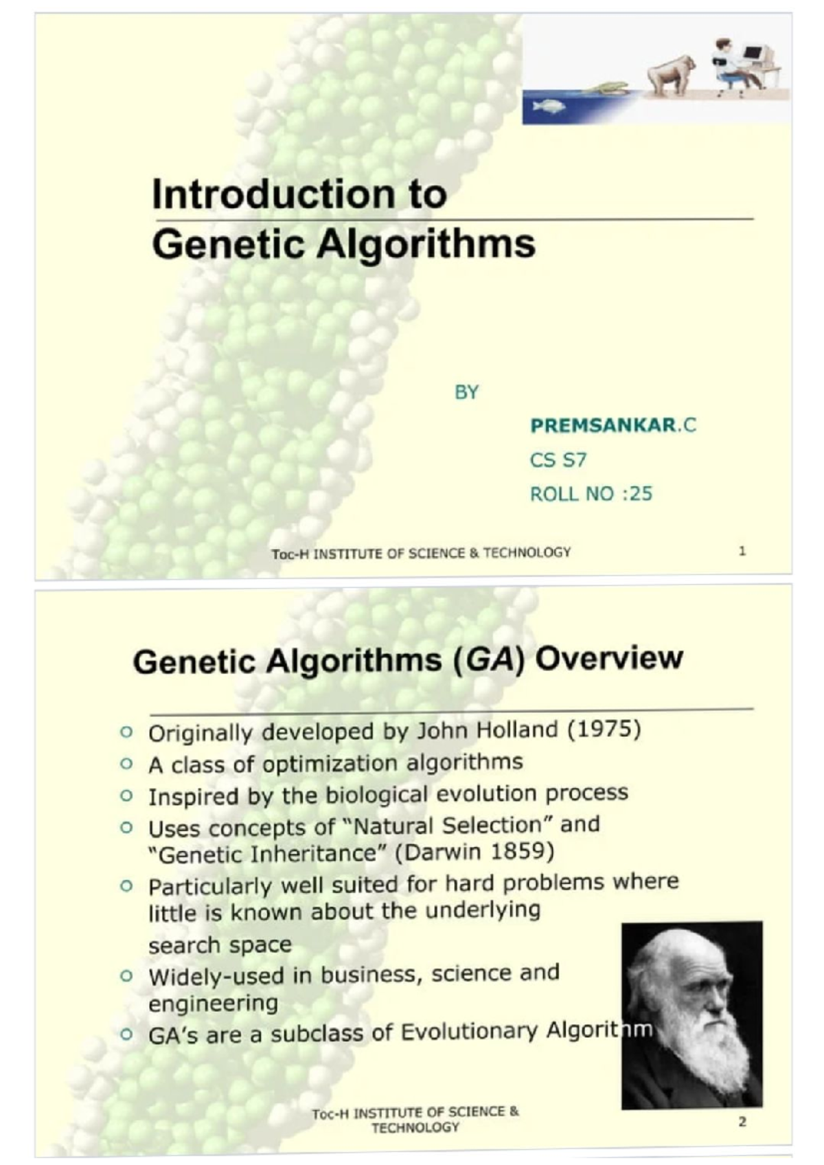 Genetic Algorithm - Mathematics - Studocu