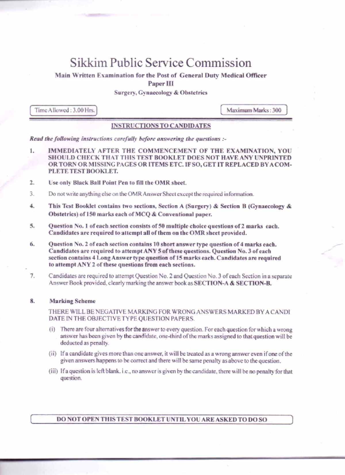 GDMO Paper-IIII - Good - Internal medicine (cvs) - Studocu