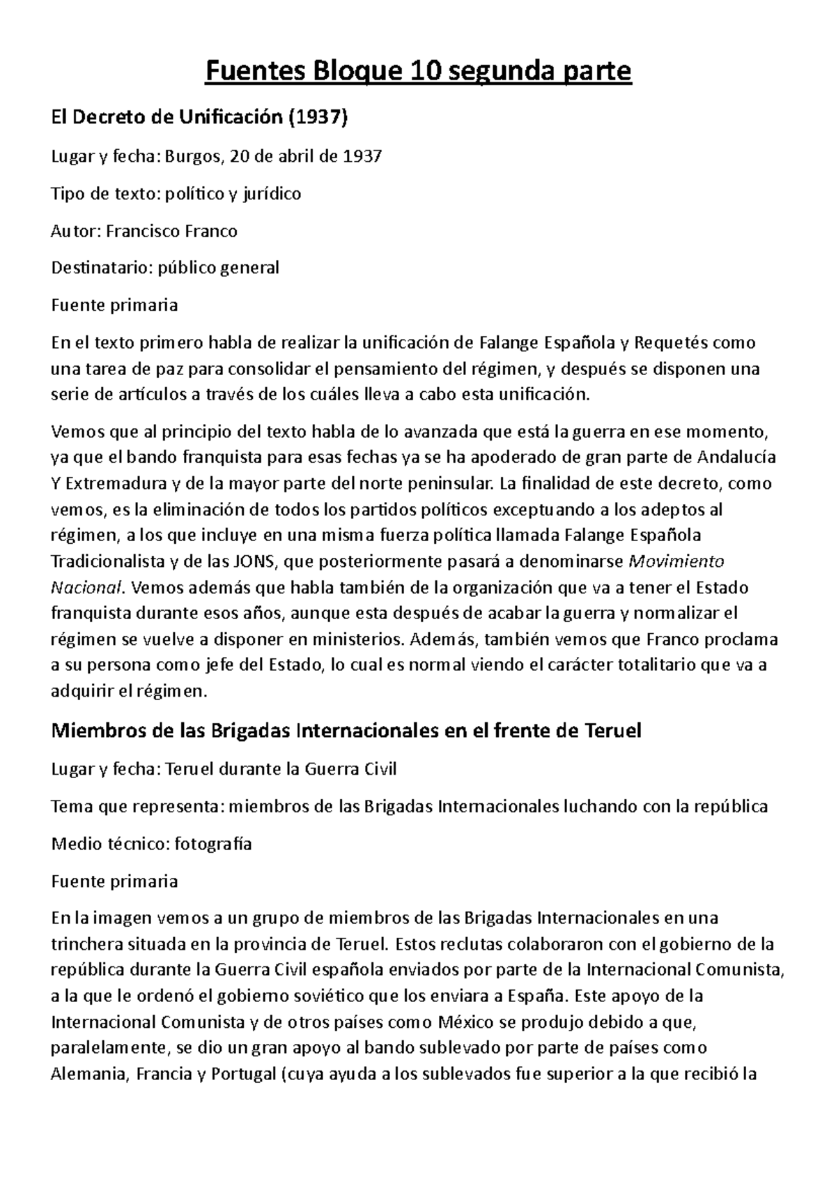 Fuentes Bloque 10 segunda parte - Fuentes Bloque 10 segunda parte El ...