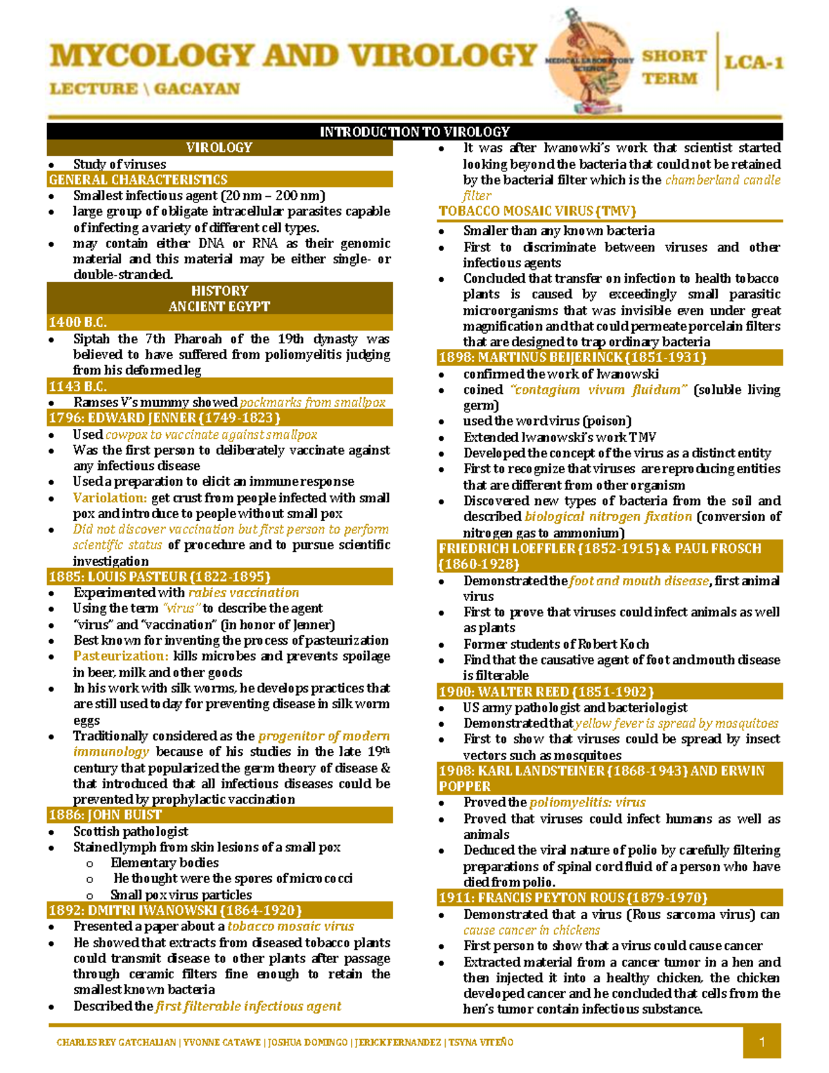Introduction-TO- Virology - VIROLOGY Study of viruses GENERAL ...