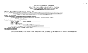 OMR Tele RBI Script MIL Q1LAS1 - ONE MALUNGON RADIO – SUBIDA FM SCRIPT ...