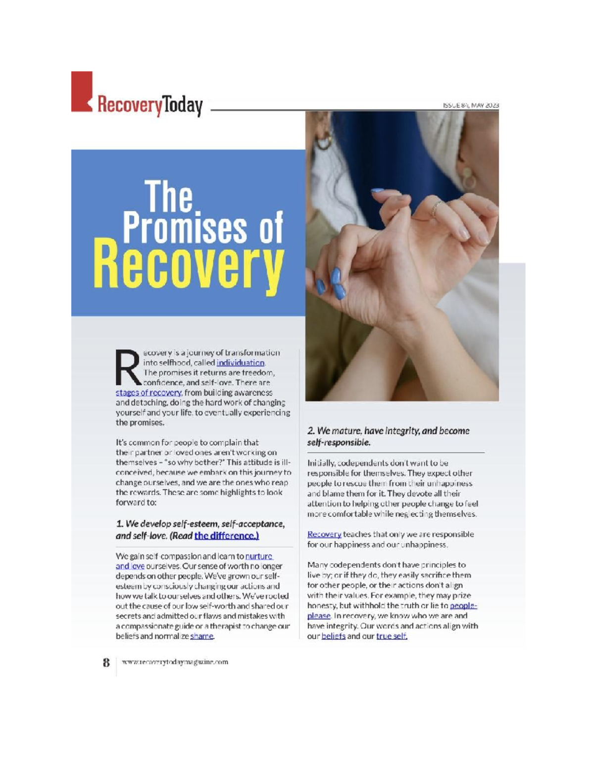 Discussion 14 - Article Analysis - I found this article in Recovery ...