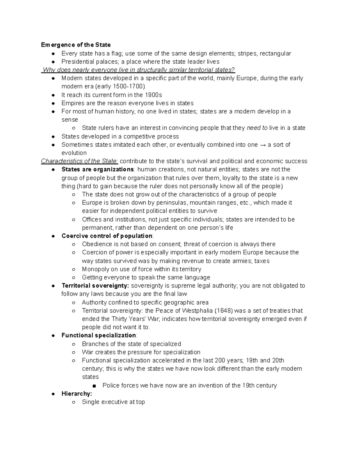 Emergence of the State - , which made it easier for independent ...