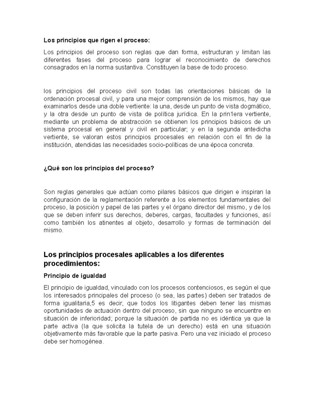 Los principios que rigen el proceso - Constituyen la base de todo ... Los principios que rigen el proceso - Constituyen la base de todo ...