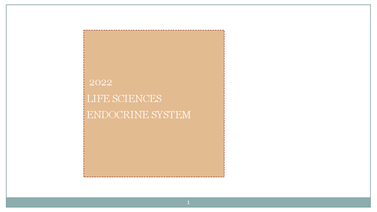 Module 5 PPT Endocrine system and homeostasis 2022 - 1 2022 LIFE SCIENCES ENDOCRINE SYSTEM Exam ...