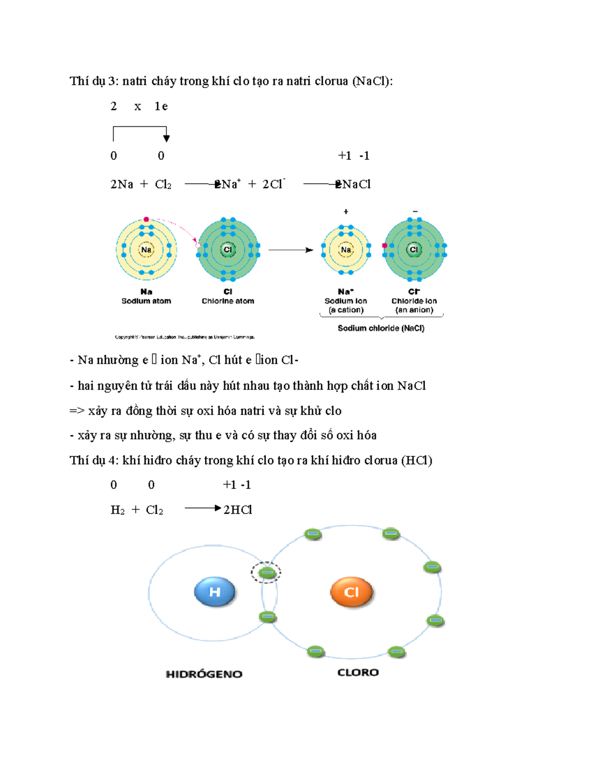 Bai 17 hóa - dfzvdzfvzd - Thí dụ 3: natri cháy trong khí clo tạo ra ...