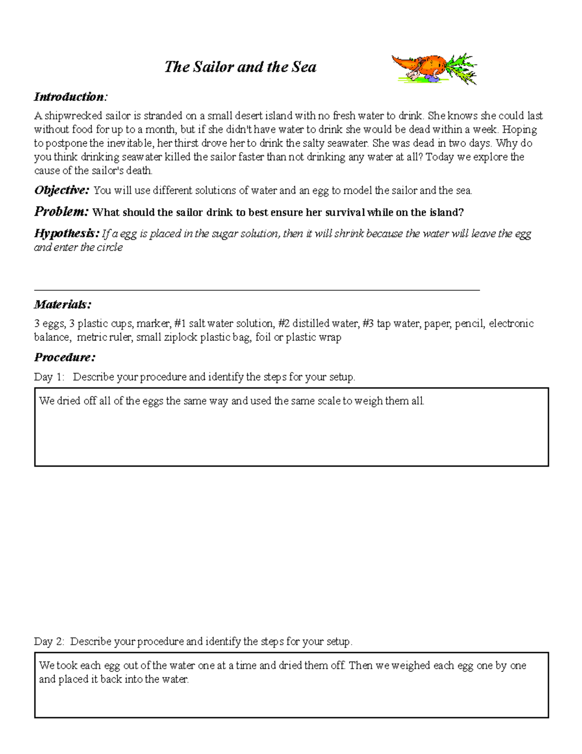 Copy of ZCopy of The Sailor and the Sea.docx - The Sailor and the Sea ...