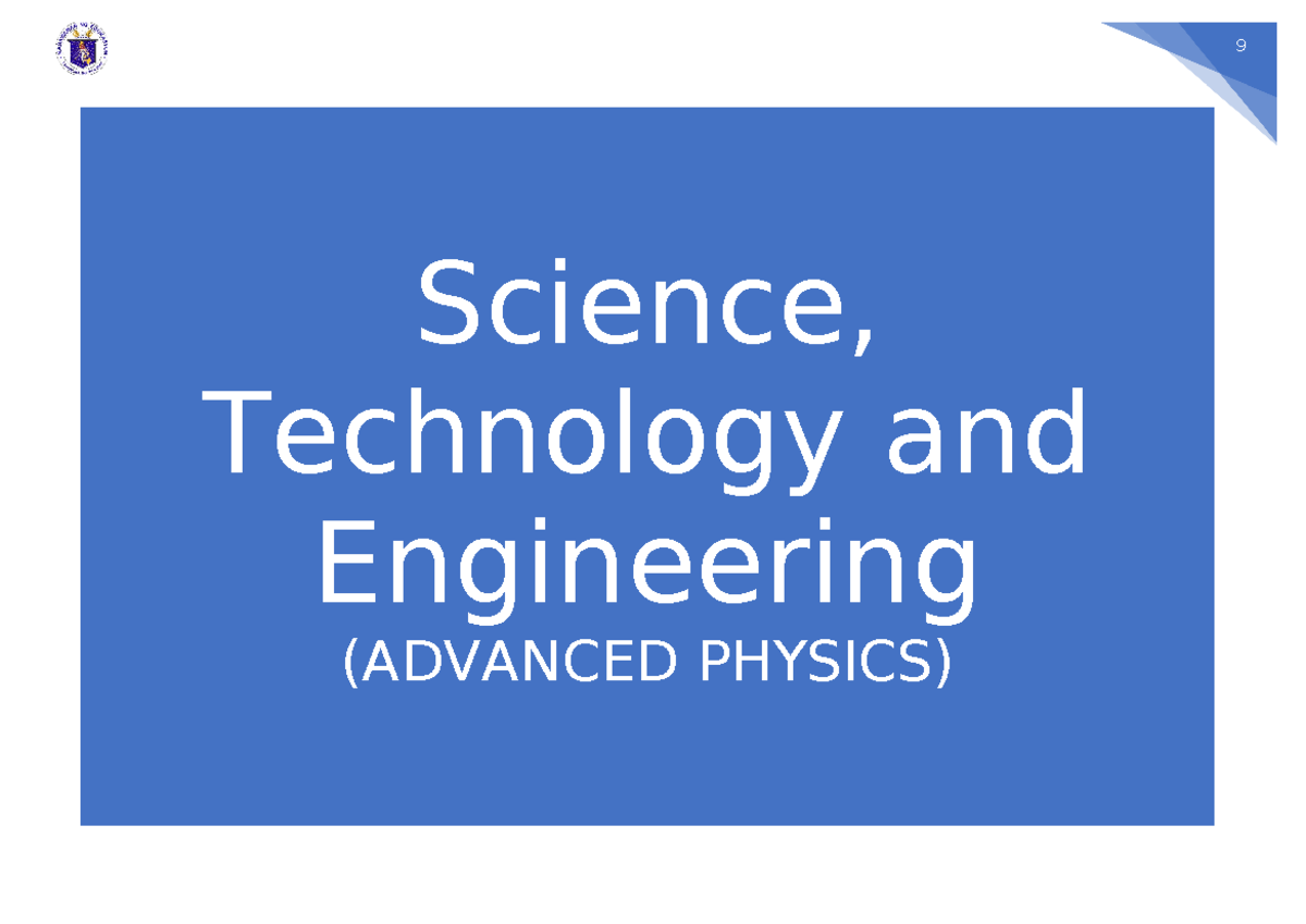 Advanced Physics Curriculum - Science, Technology and Engineering ...