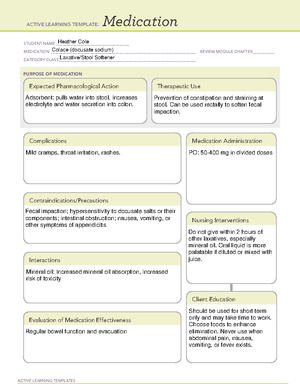 Protonix - drug cards - ACTIVE LEARNING TEMPLATES Medication STUDENT ...