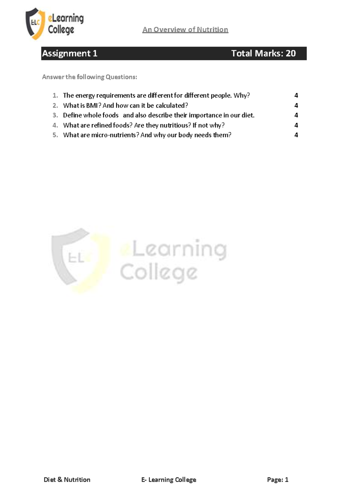 1572257535 Assignment 1 - Doctor of Physiotherapy - An Overview of ...