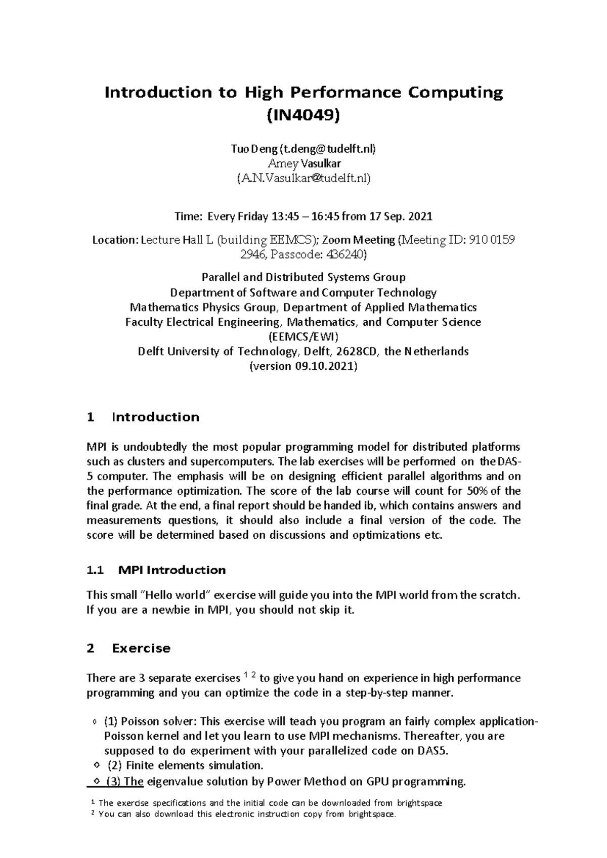 HPC Lab Introduction - Introduction to High Performance Computing ...