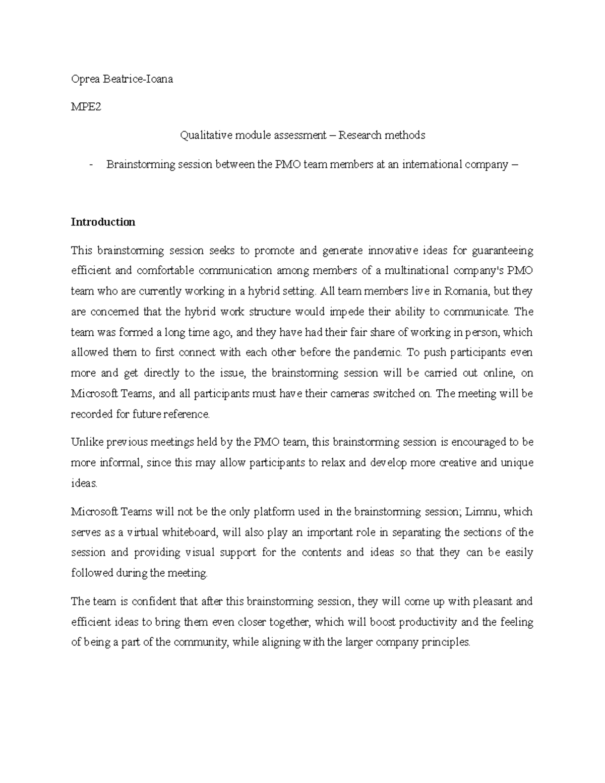 Qualitative Oprea Beatrice - Oprea Beatrice-Ioana MPE Qualitative ...