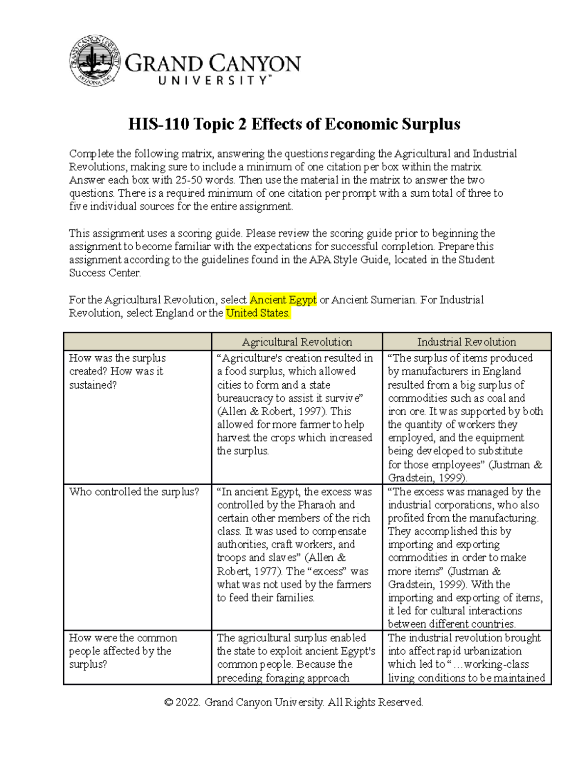 HIS 110 RS T2Effects Economic Surplus - HIS-110 Topic 2 Effects of ...