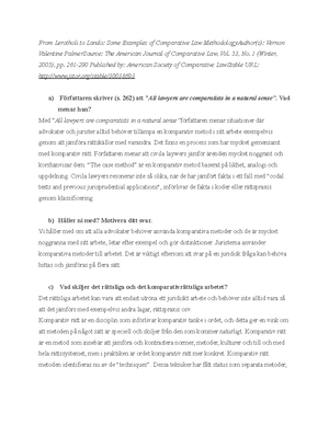 Artikelseminarium - examination - Godkänd - Namn Personnummer Examinationsuppgift Artikel PM ...