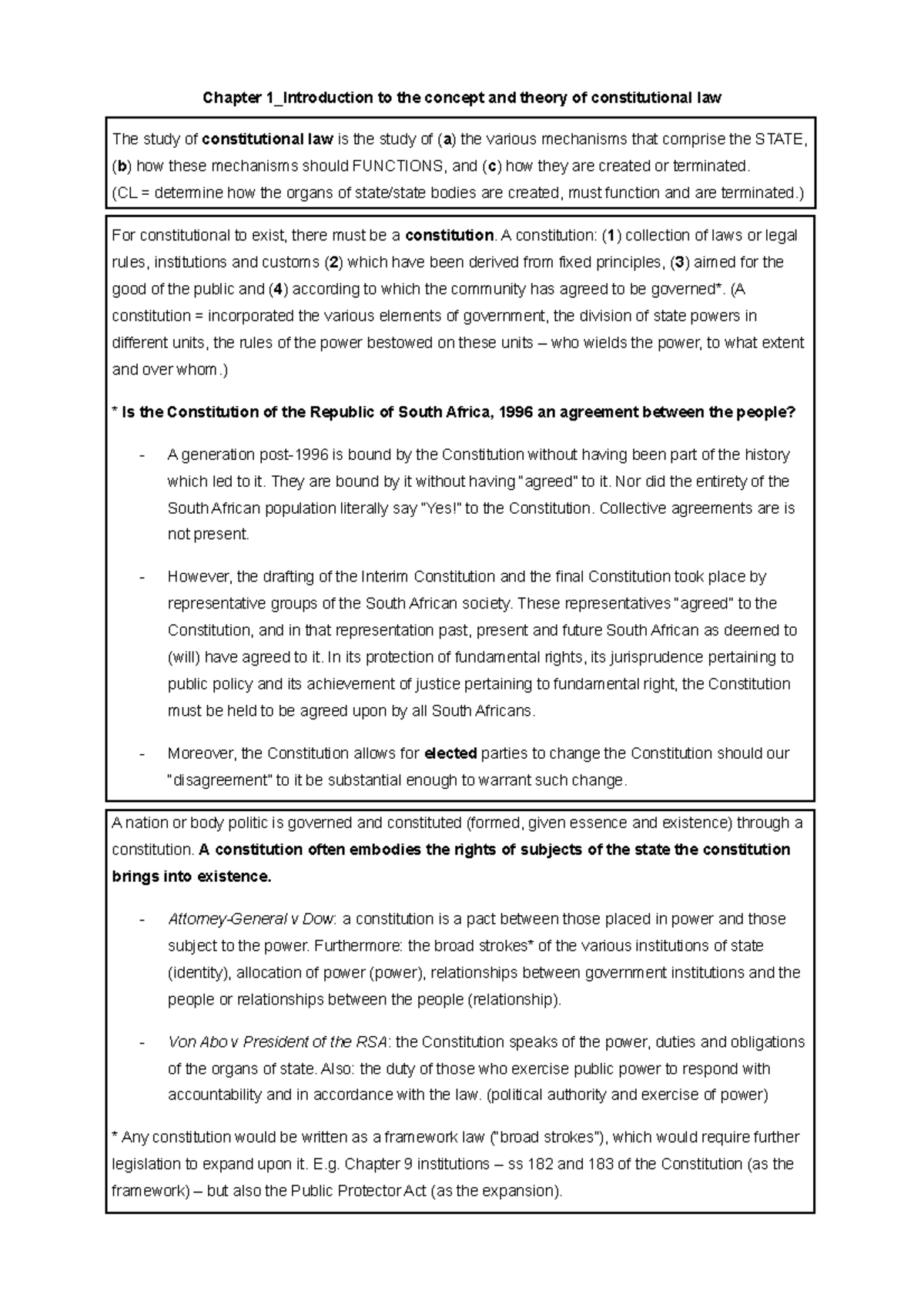 Chapter 1 Introduction to the concept and theory of constitutional law ...