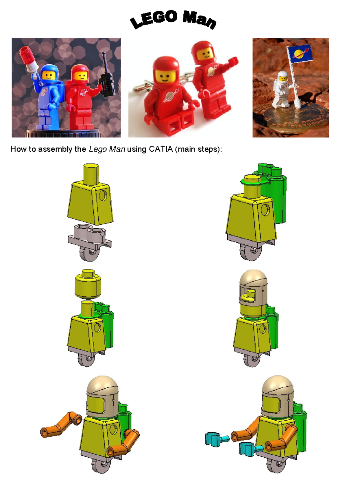 Assembly the Lego man - Proiectare asistata de calculator - To model ...