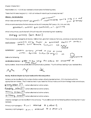 Organic Chemistry Chapter 1 Part 2 Notes - Chapter 1 Notes Part II Read ...