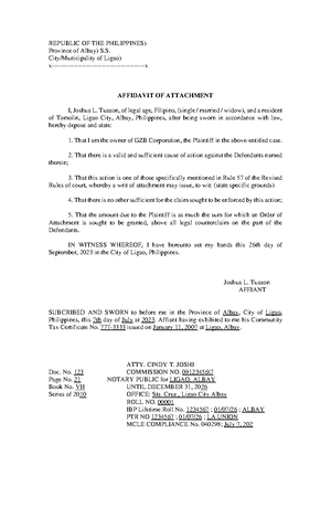 Motion to Discharge the Writ on Attachment - 1 Republic of the ...