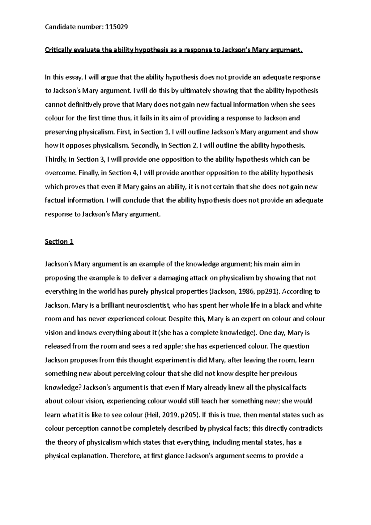 the ability hypothesis as a response to Jackson’s Mary argument - In ...