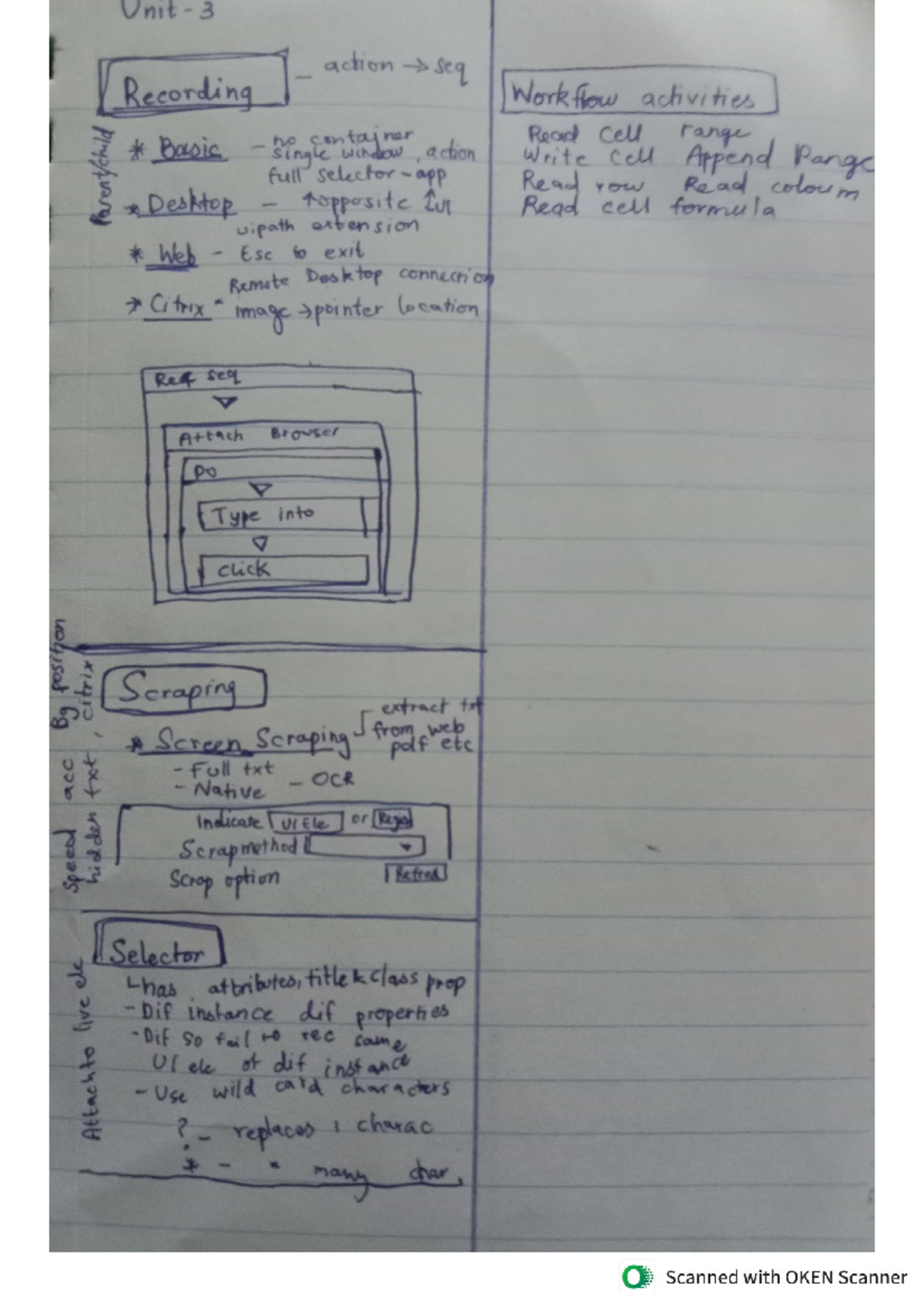 Rpa 3 - Robotic Process Automation (CCS361) unit 3 notes - 3 action seq ...