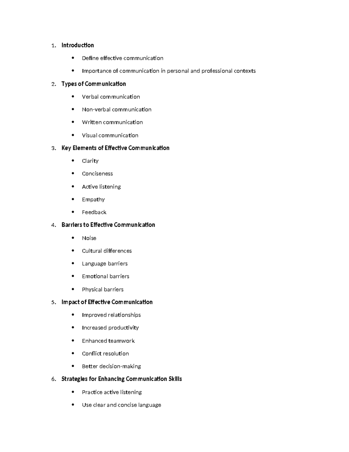 The power of effective Communication - 1. Introduction Define effective ...