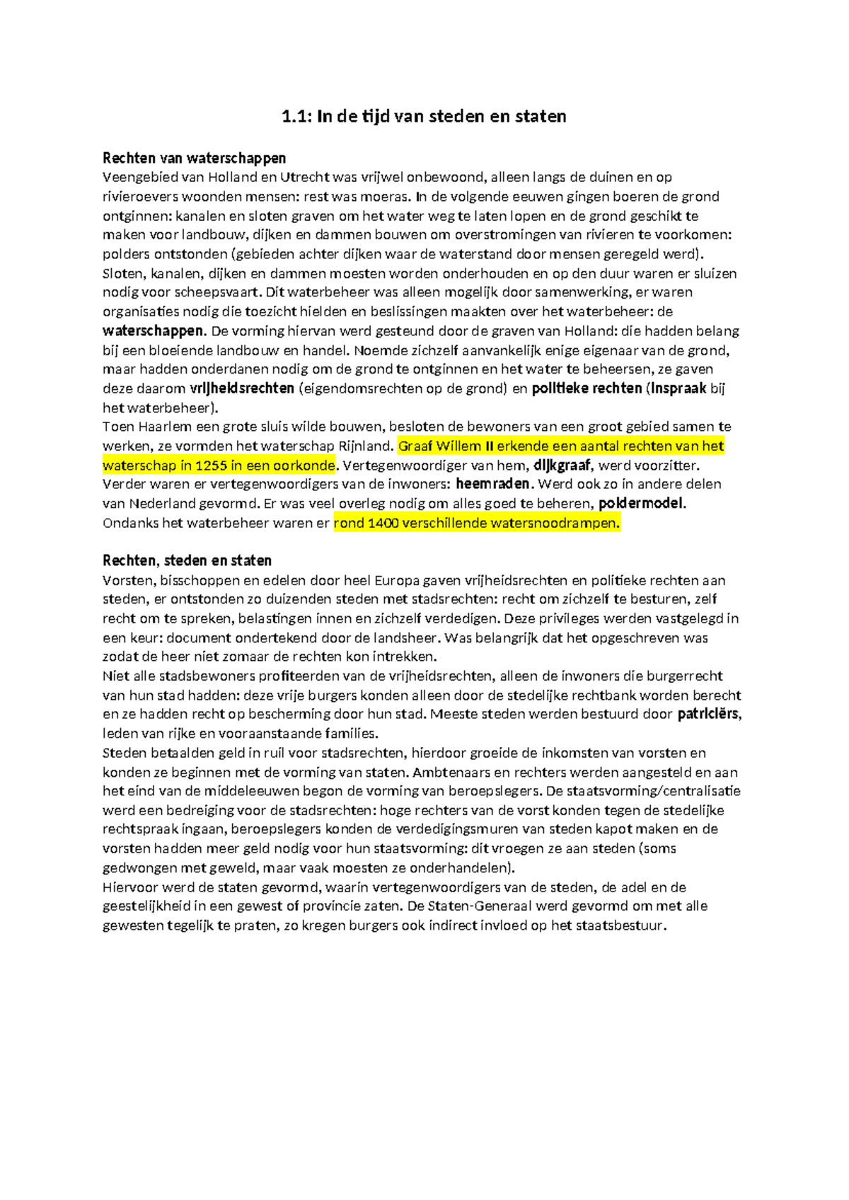 Rechtstaat en democratie samengevat - 1: In de tijd van steden en ...