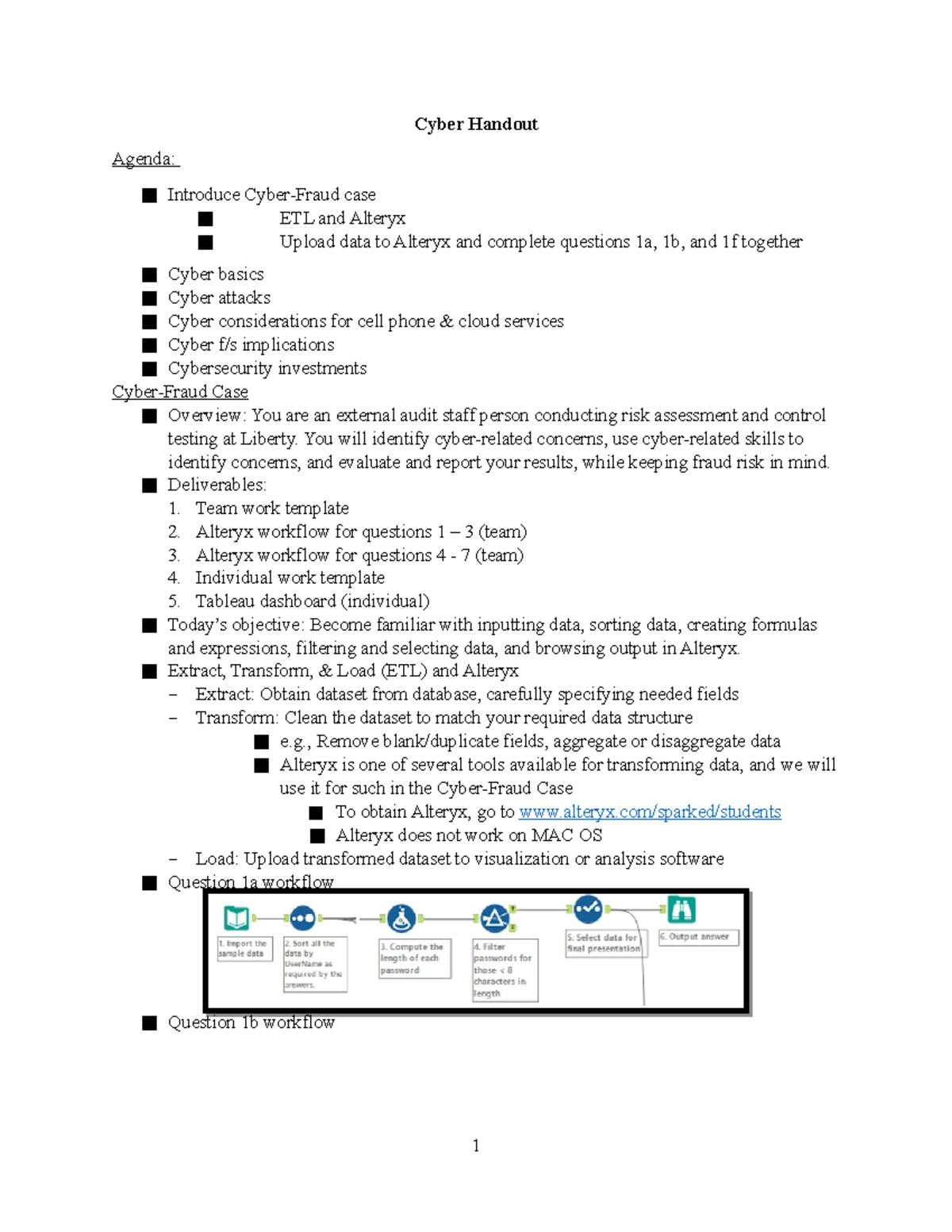 530 - 14 Cyber Handout - IT Audit Notes for Lecture 14 - Cyber Handout ...