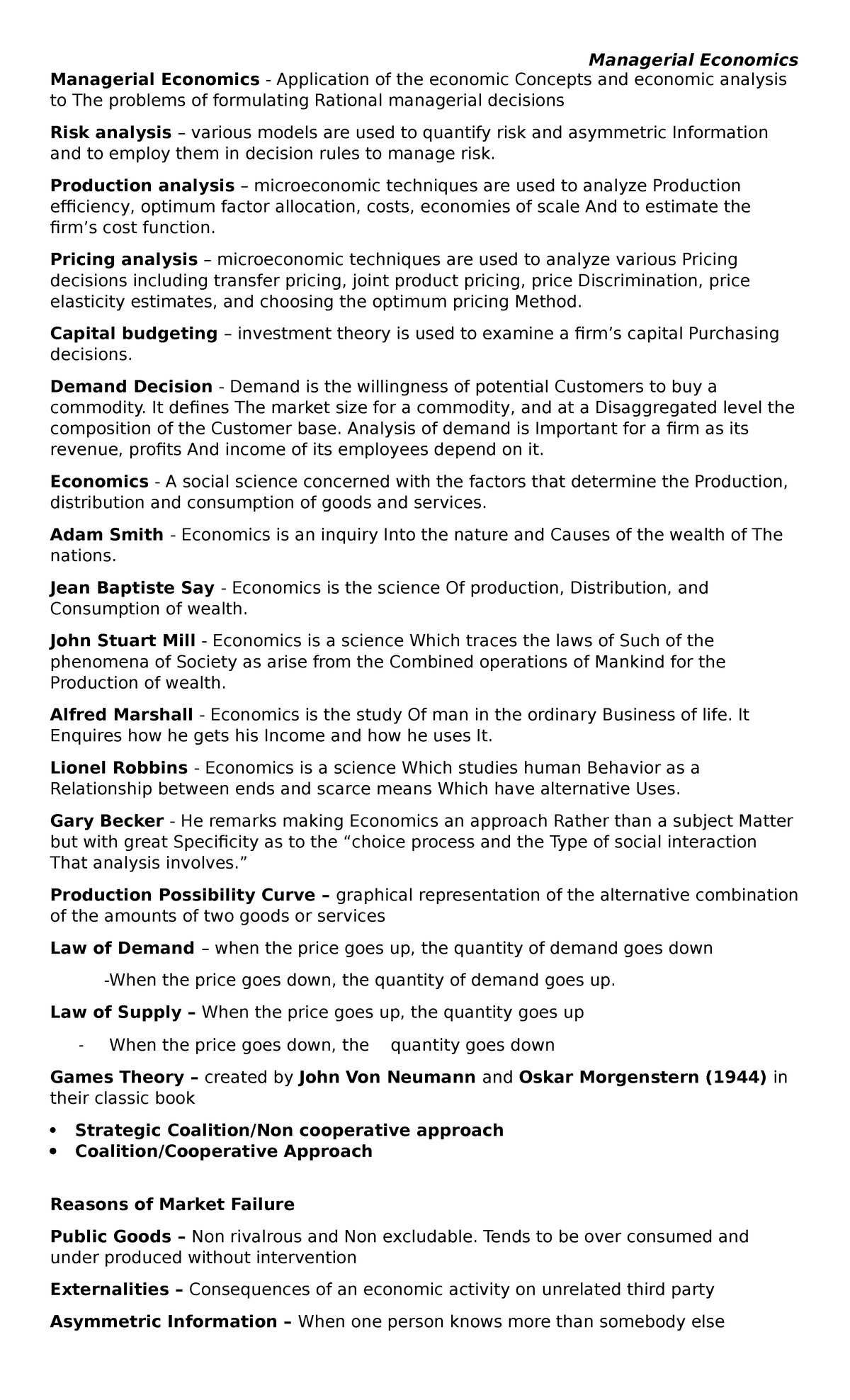 ECON - MANAGERIAL ECON - Managerial Economics Managerial Economics ...