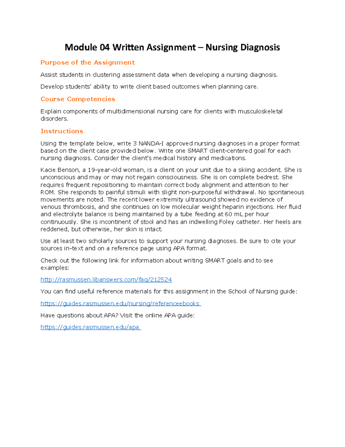 Mperez NUR2356 Mod 4 Nursing Diagnosis 07312022 - Module 04 Written ...