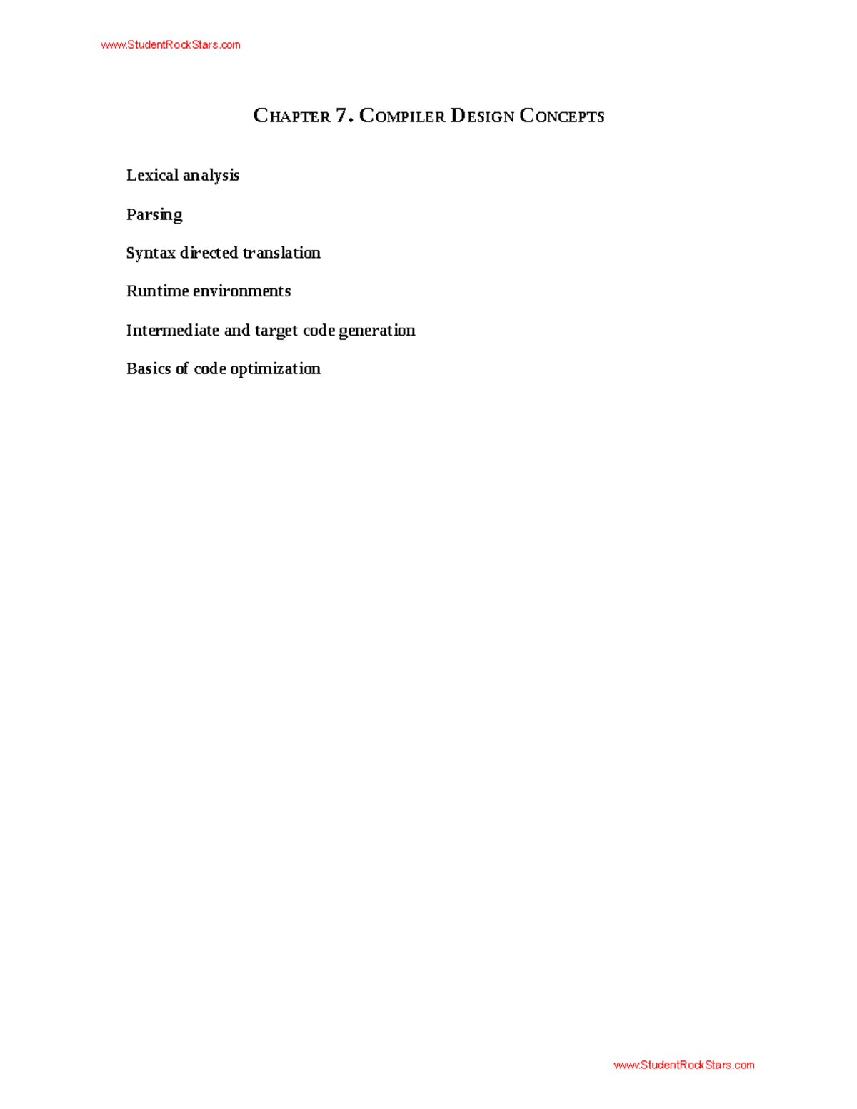 Chapter 7.Compiler - CHAPTER 7. COMPILER DESIGN CONCEPTS Lexical ...