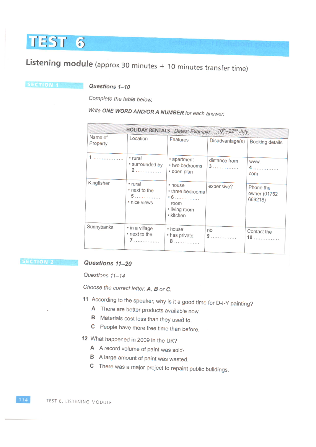 Test 6 - Ielts plus practice test 6 - International English Language ...