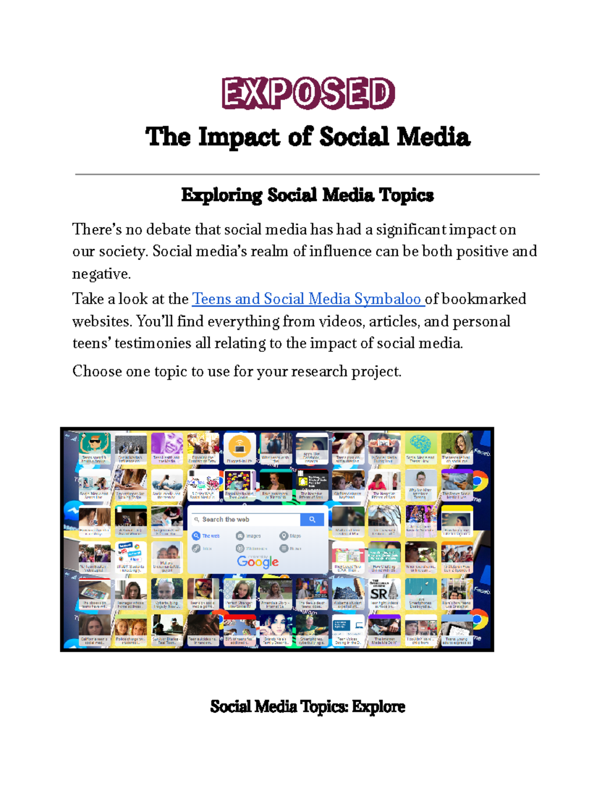 Social Media Topics Explore and Respond - EXPOSED The Impact of Social ...
