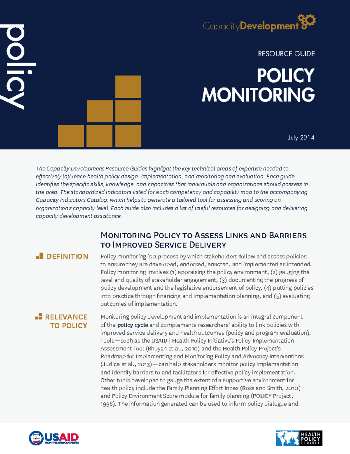 272 Policy Monitoring Resource Guide - RESOURCE GUIDE POLICY MONITORING ...